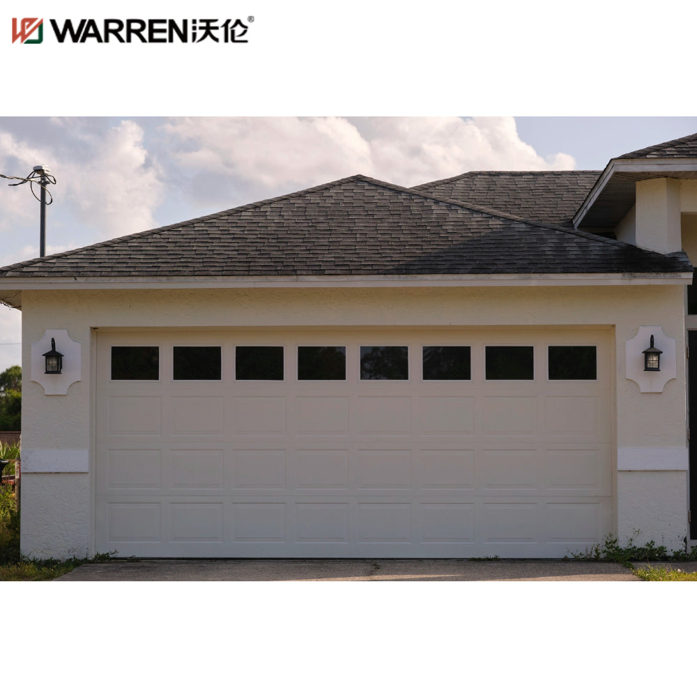 Warren 9x6 5 Black Glass Panel Garage Door Arched Garage Doors With Wi – Shandong Warren Doors ...